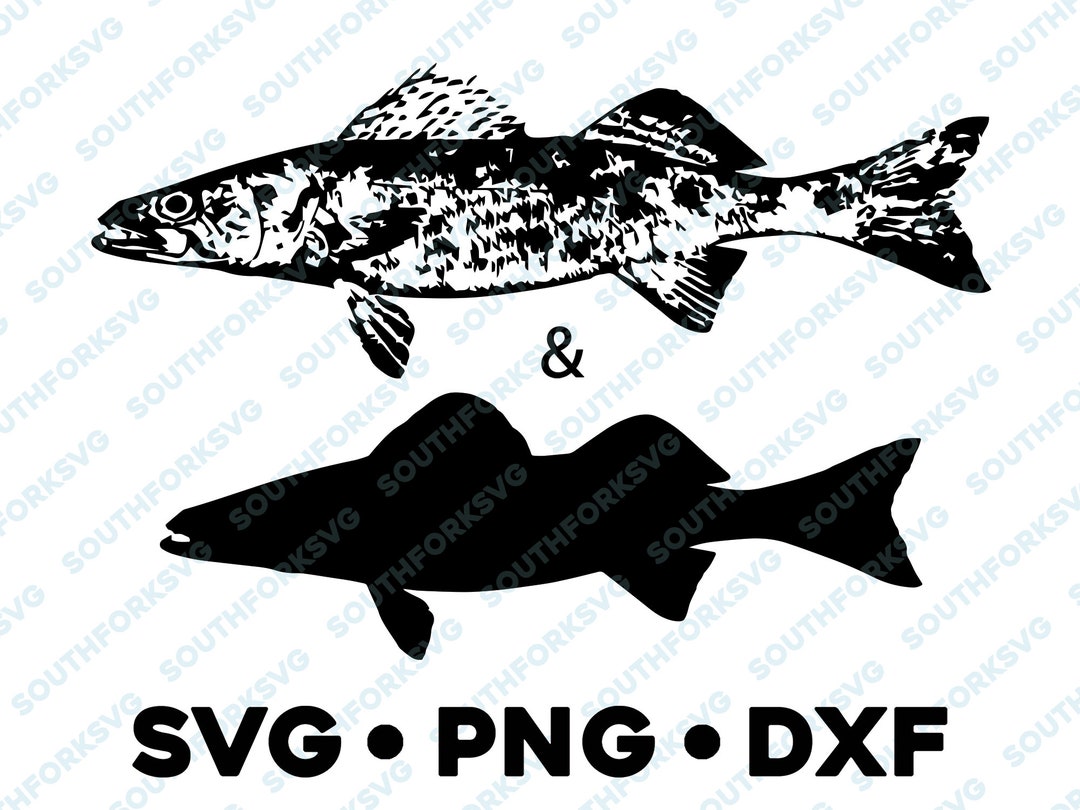 Walleye Fish SVG PNG DXF Bass Striper Striped Walleye Perch Vector ...