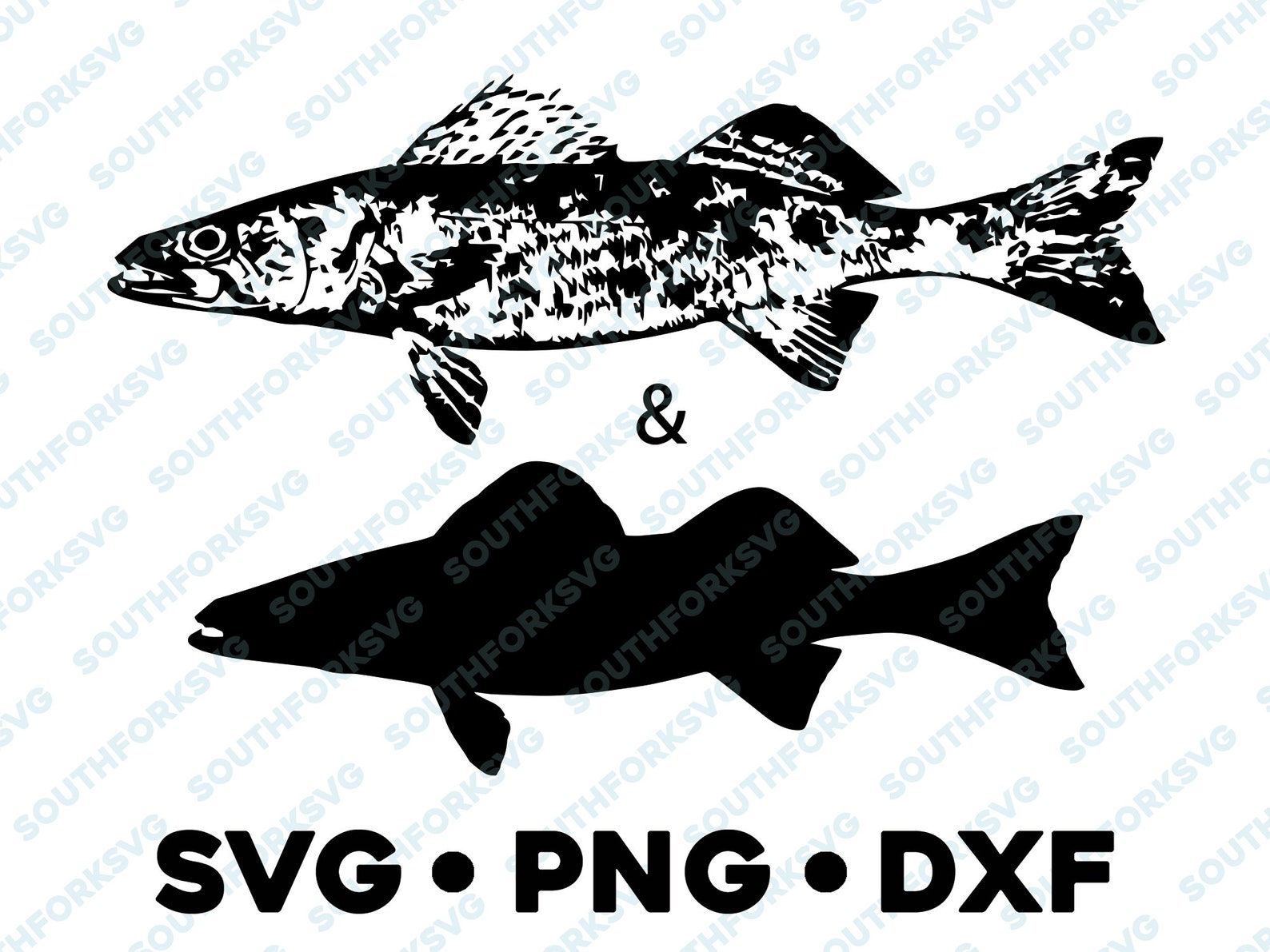 Walleye Fish SVG PNG DXF Bass Striper Striped Walleye Perch Vector ...
