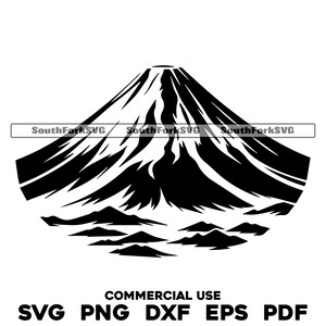 Mt. Mount Fuji Svg Png Dxf Eps Pdf | Vector Graphic Cut File Laser ...