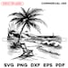 Laser Engrave File Beach Ocean Scene | Svg Png Dxf Eps Pdf ...