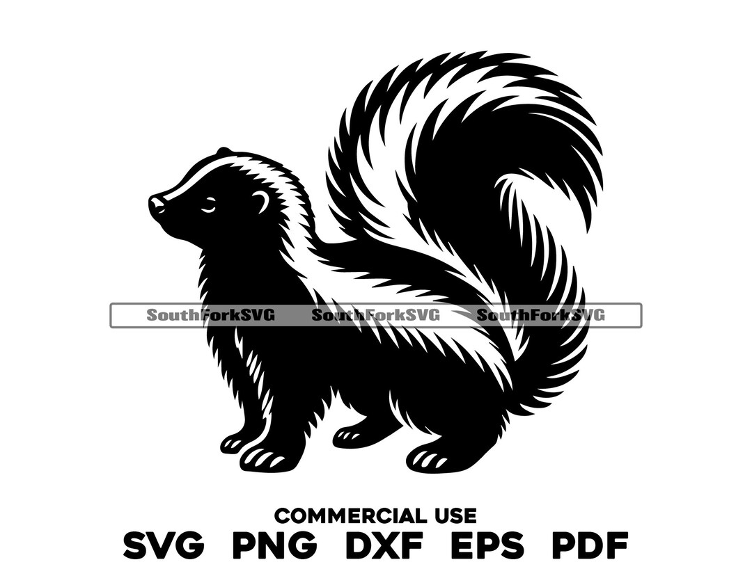 Skunk Svg Png Dxf Eps Pdf | Vector Graphic Cut File Laser Clip Art ...