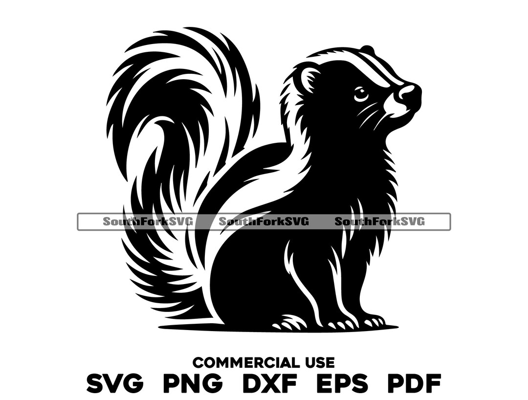 Cute Skunk Svg Png Dxf Eps Pdf | Vector Graphic Cut File Laser Clip Art ...