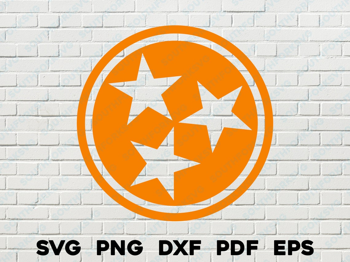 Orange Tennessee Tri-star Svg Png Dxf Eps Pdf Layered by Color - Etsy ...