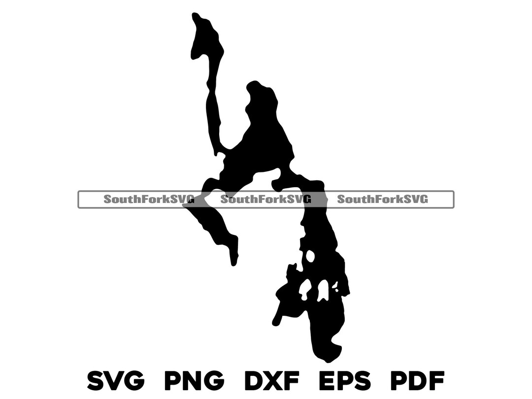 Whitesand Lake Ontario Canada Map Shape Silhouette Svg Png Dxf Pdf Eps ...