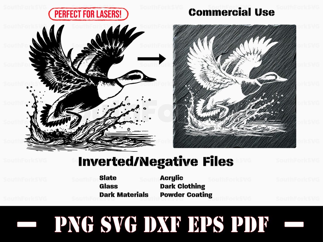 Inverted Mallard Duck Svg Png Dxf Eps Pdf Vector Graphic Cut Print ...