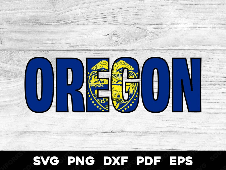 Bandera del Estado de Oregón / svg png dxf eps pdf / diseño gráfico ...