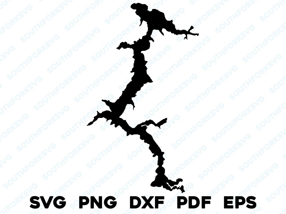 Lake Coeur D'alene Idaho Map Shape Silhouette Svg Png Dxf - Etsy