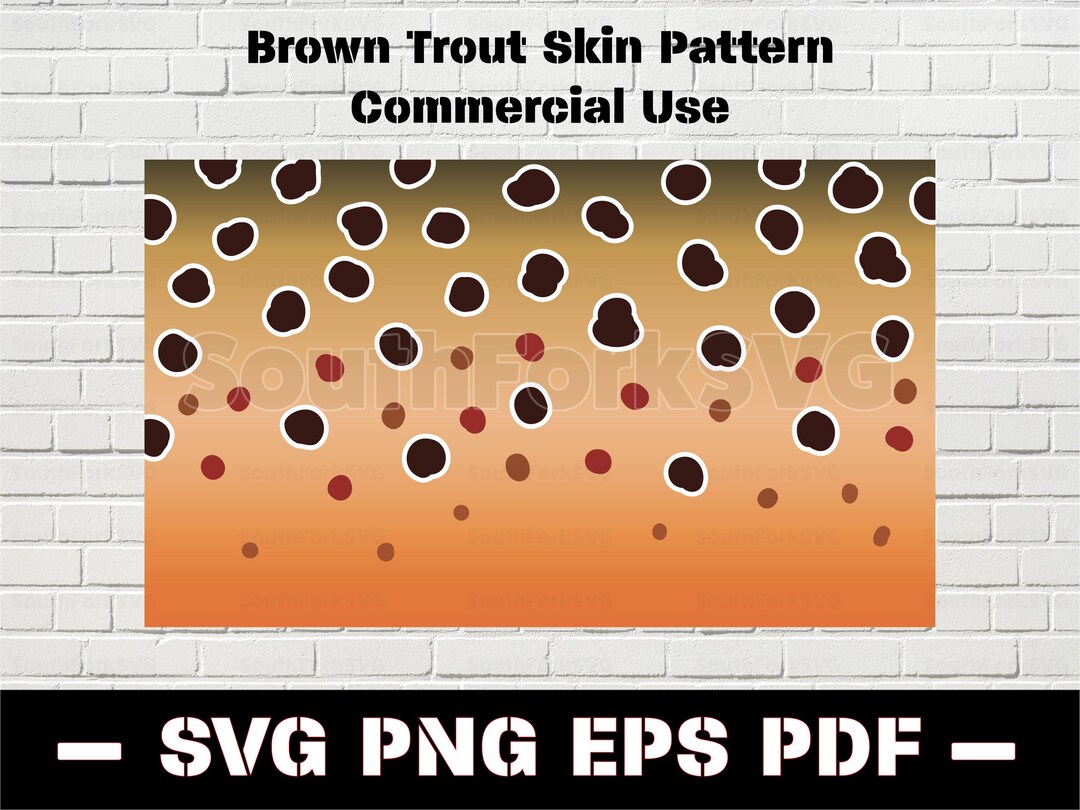 Simple Brown Trout Skin Pattern Svg Png Eps Pdf | Rainbow Brook Brown ...