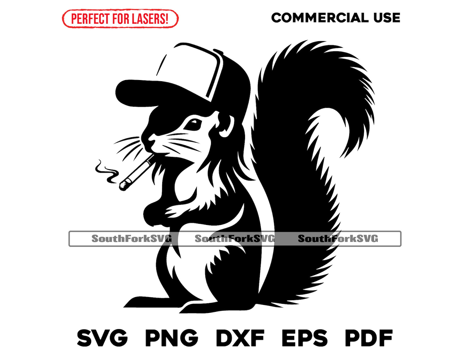 Squirrel Mullet Trucker Hat Svg Png Dxf Eps Pdf | Vector Graphic Design ...