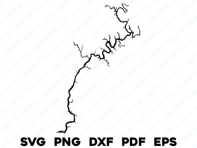 Bankhead Lake Alabama Mapa Forma Silueta svg png dxf pdf eps - Etsy México