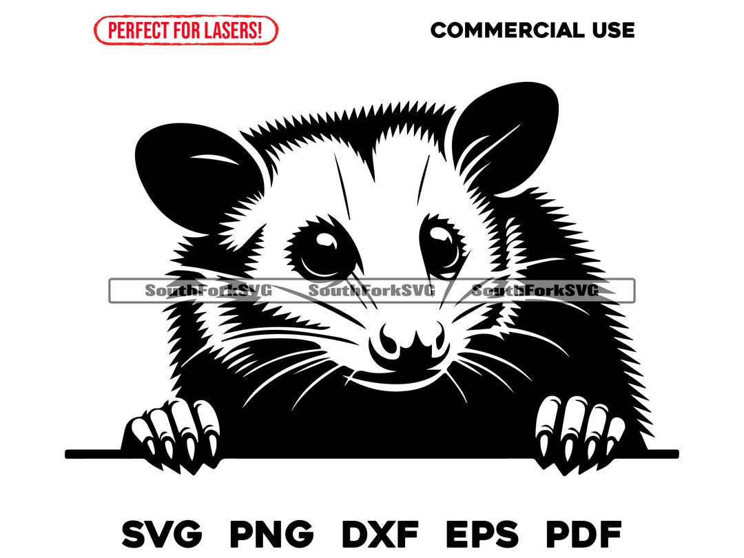 Peeking Possum Head | Svg Png Dxf Eps Pdf | Vector Graphic Cut File ...
