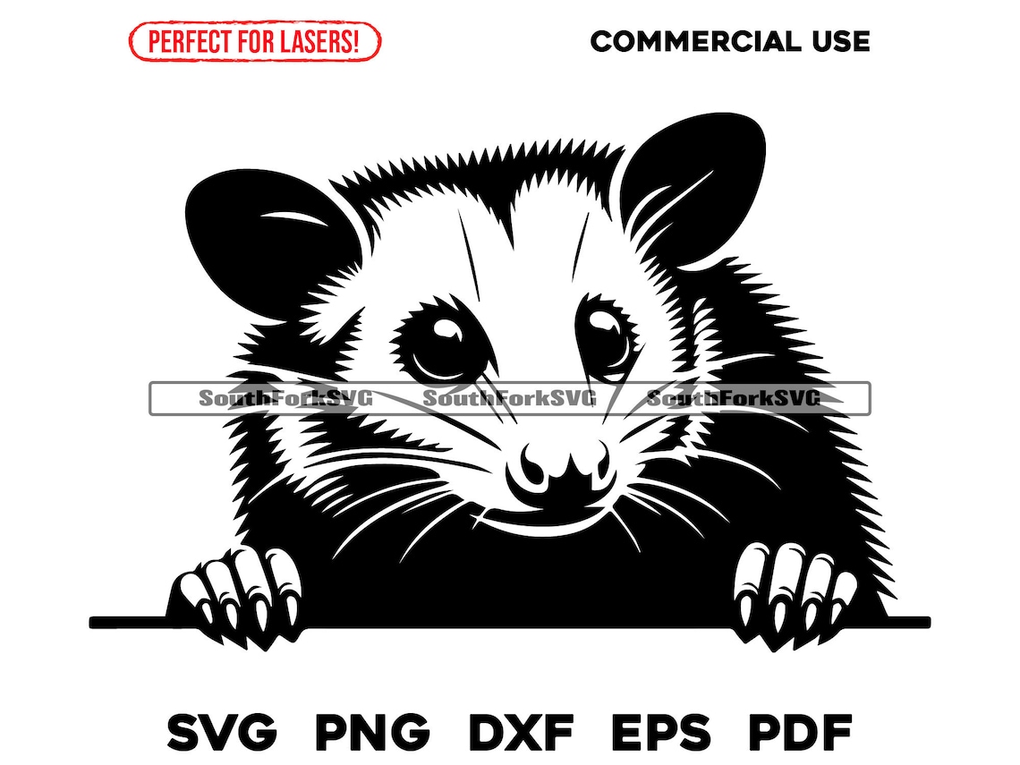 Peeking Possum Head | Svg Png Dxf Eps Pdf | Vector Graphic Cut File ...