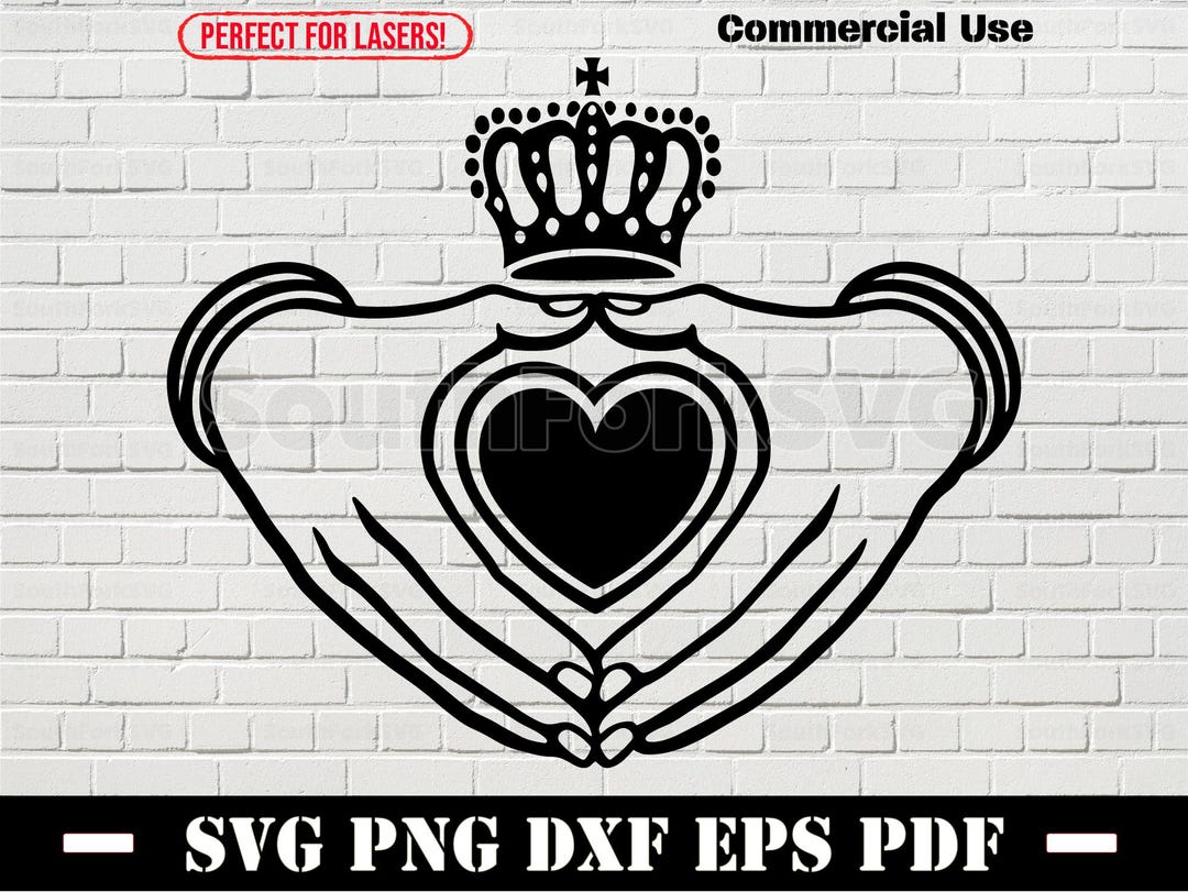 Irish Claddagh Design Svg Png Dxf Eps Pdf | Vector Graphic Design Cut ...