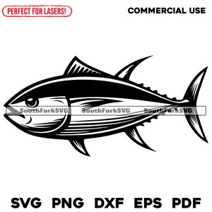 Tuna Fish Design Svg Png Dxf Eps Pdf | Laser Engrave Cut Print Files ...