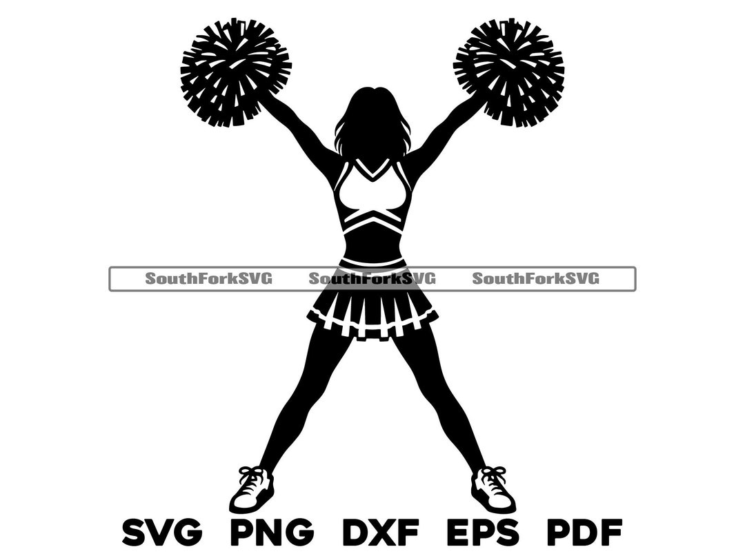 Cheerleader Svg Png Dxf Eps Pdf | Transparent Graphic Design Cut Print ...
