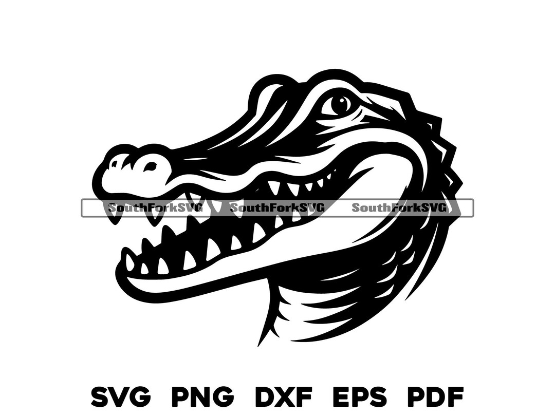 Alligator Svg Png Dxf Eps Pdf | Vector Graphic Cut File Laser Engrave ...