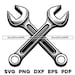 Crossed Wrenches 1 | Svg Png Dxf Eps Pdf | Vector Graphic Cut File ...