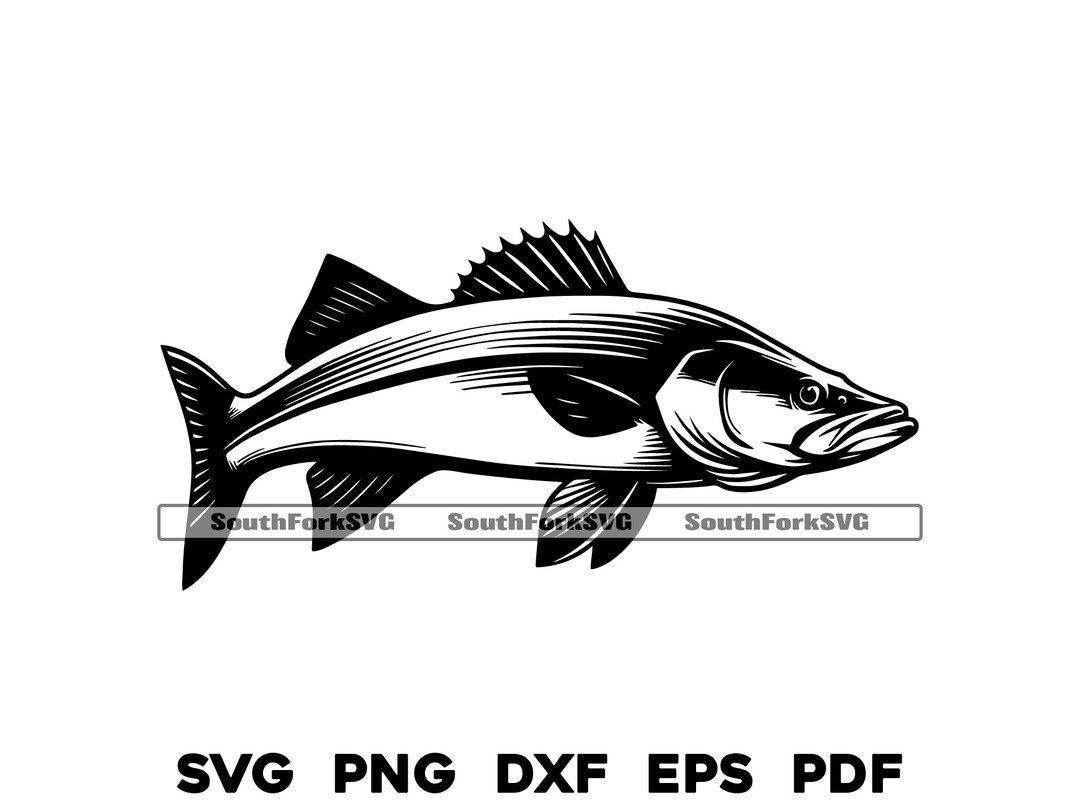 Snook Fish Design Svg Png Dxf Eps Pdf | Laser Engrave Cut Print Files ...