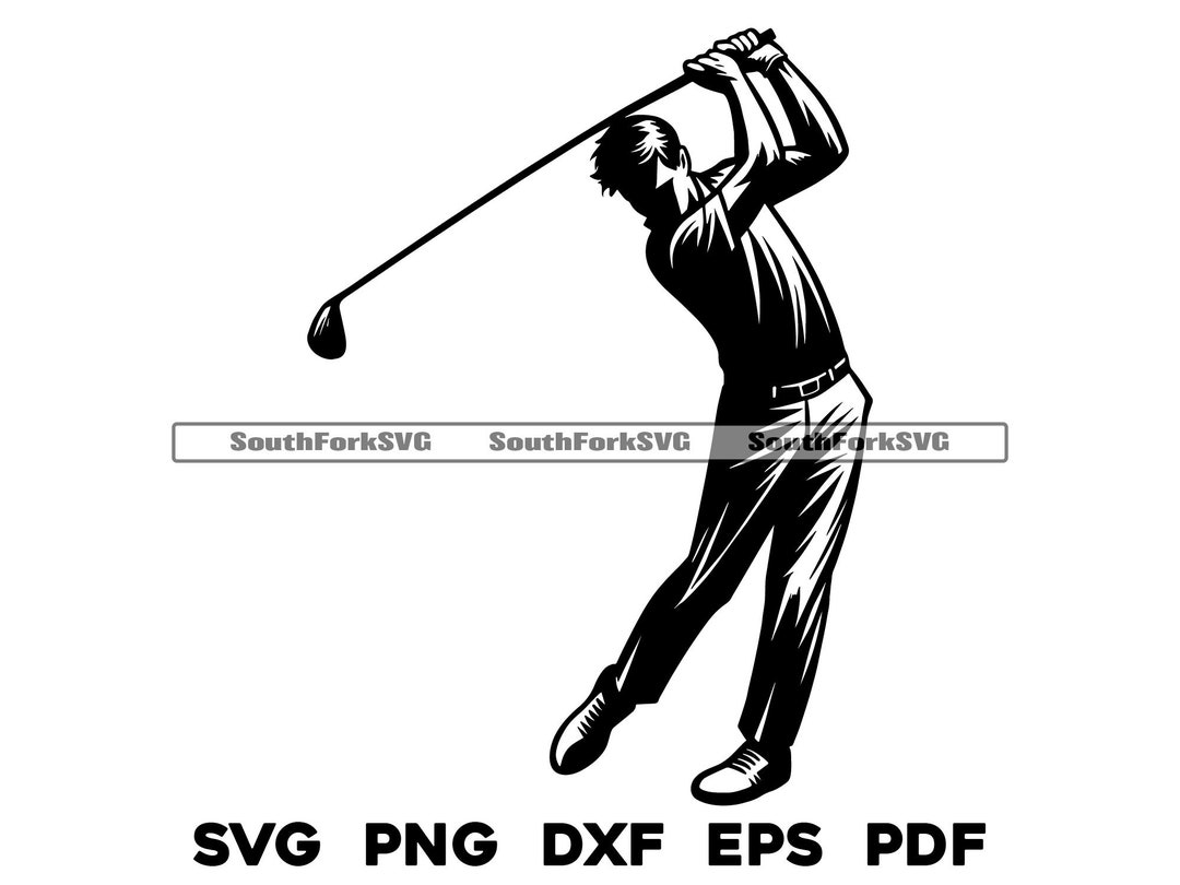 Person Golfing 1, Golf Club Driver Design | Svg Png Dxf Eps Pdf ...