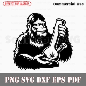 Bigfoot Smoking Svg Png Dxf Pdf Eps | Vector Graphic Design Cut Print ...