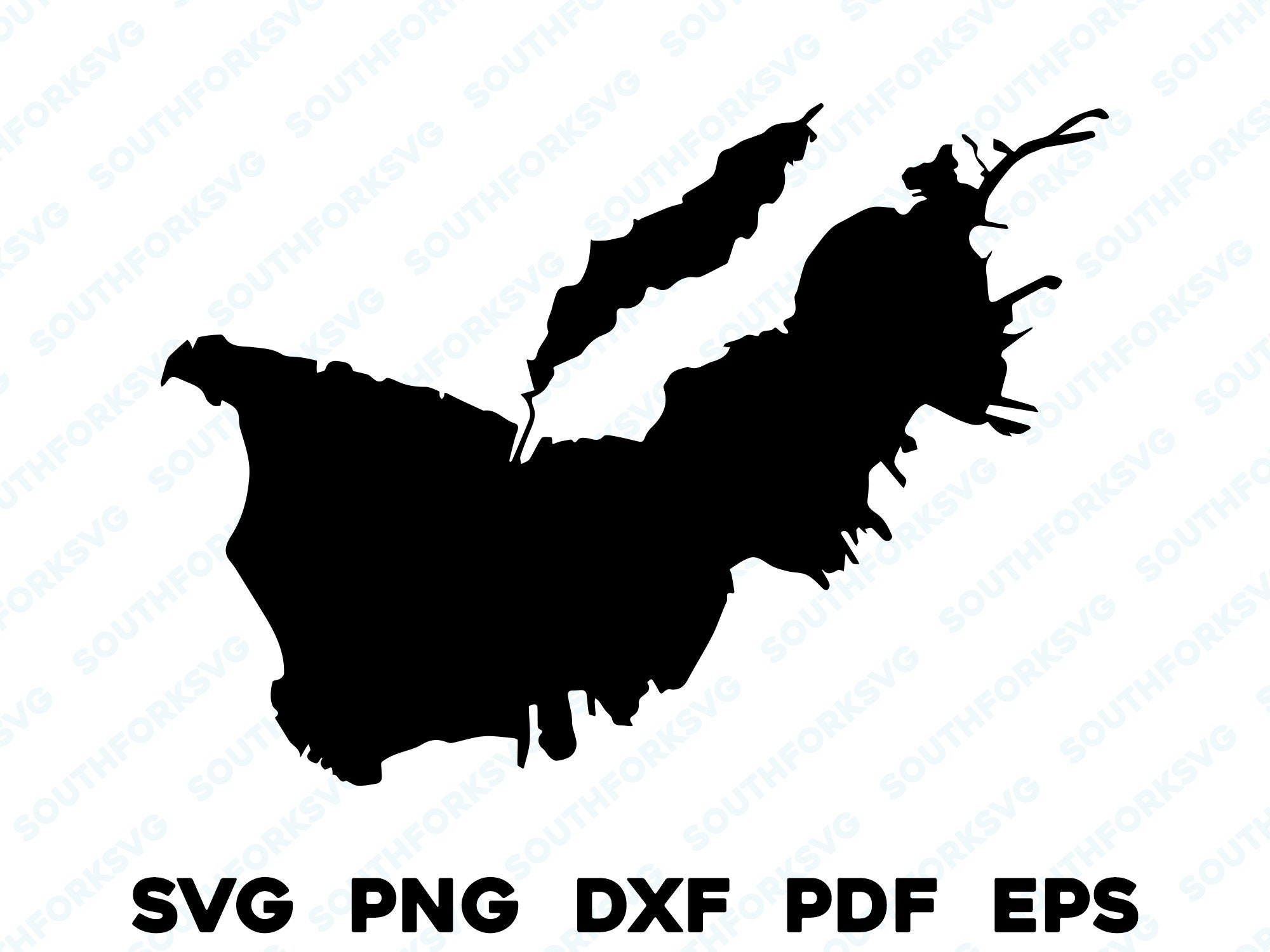 Muskegon Lake Michigan Map Shape Silhouette Svg Png Dxf Pdf - Etsy