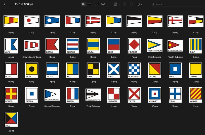 International Maritime Nautical Signal Flags Set 2 SVG PNG DXF - Etsy