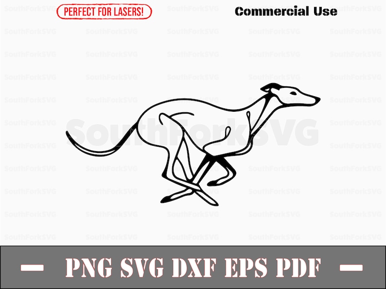 Greyhound Dog Line Art Design | Svg Png Dxf Eps Pdf | Vector Graphic ...