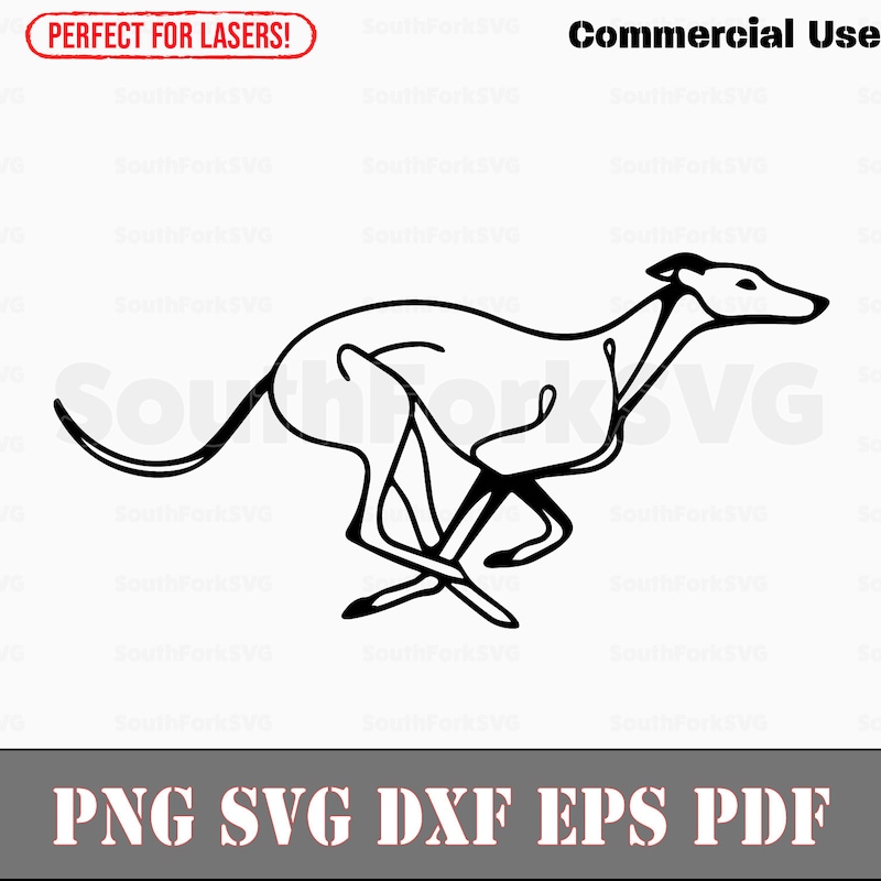 Greyhound Drawing - Etsy