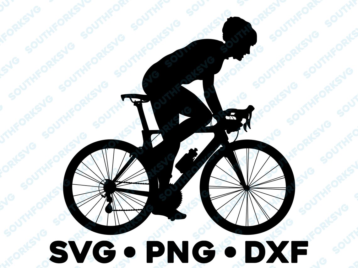 Road Biker Bike Bicycle Biking SVG PNG DXF Vector Graphic Cut - Etsy
