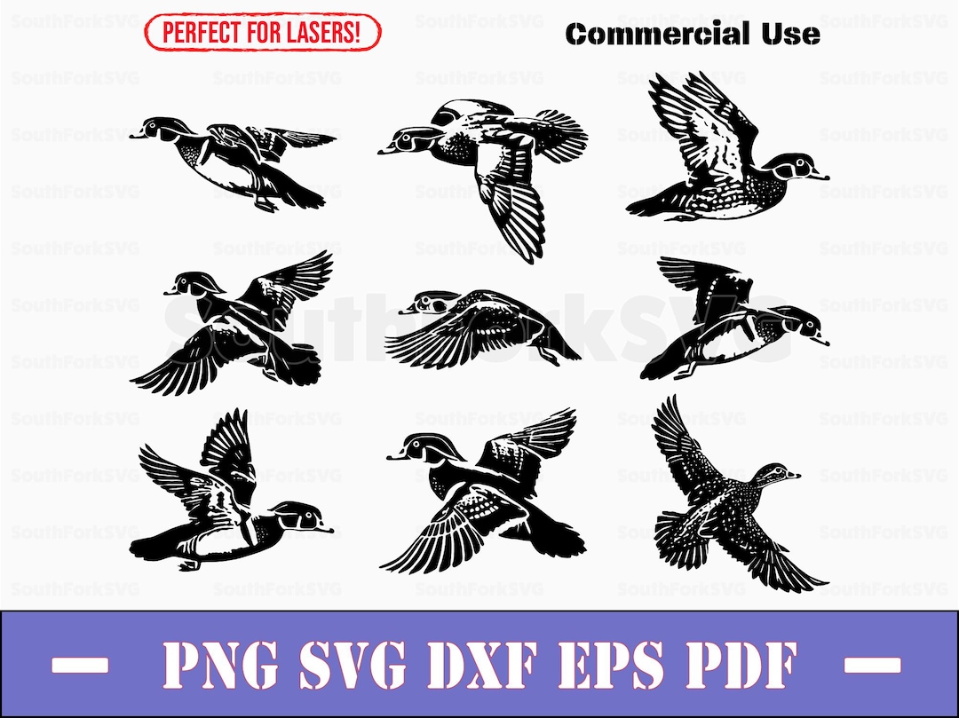 Simple Wood Duck Bundle Pack Svg Png Dxf Eps Pdf | Vector Graphic ...
