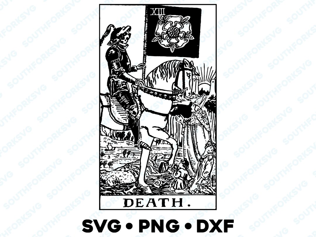 The Death Tarot Card Major Arcana Rider Waite Deck SVG PNG DXF ...