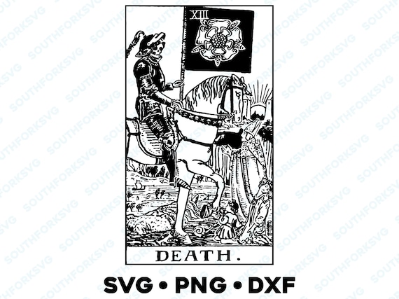 The Death Tarot Card Major Arcana Rider Waite Deck SVG PNG DXF - Etsy ...