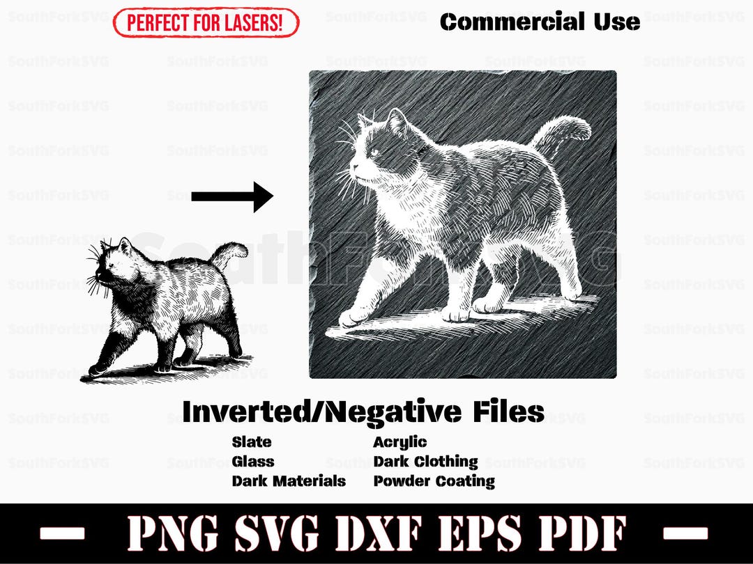 Inverted Tuxedo Cat Portrait Svg Png Dxf Eps Pdf | Vector Cut Print ...