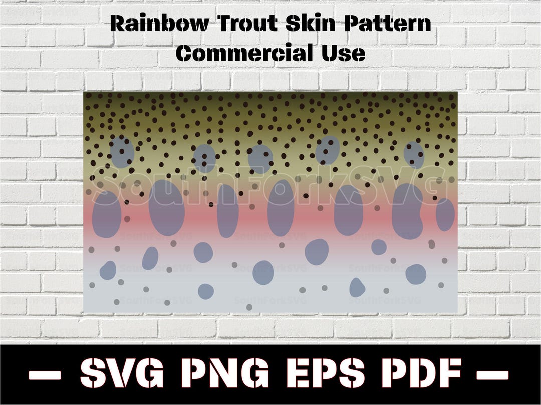 Rainbow Trout Parr Skin Pattern Svg Png Eps Pdf | Cutthroat Trout ...