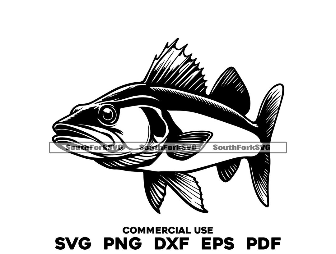 Walleye Graphic Svg Png Dxf Eps Pdf Laser Cnc Vinyl Cut Print Dye Sub ...