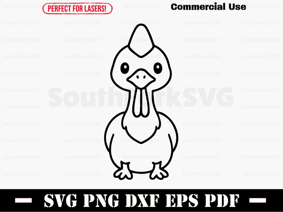 Cassowary Cute Baby Australian Animal Svg Png Dxf Eps Pdf Vector ...