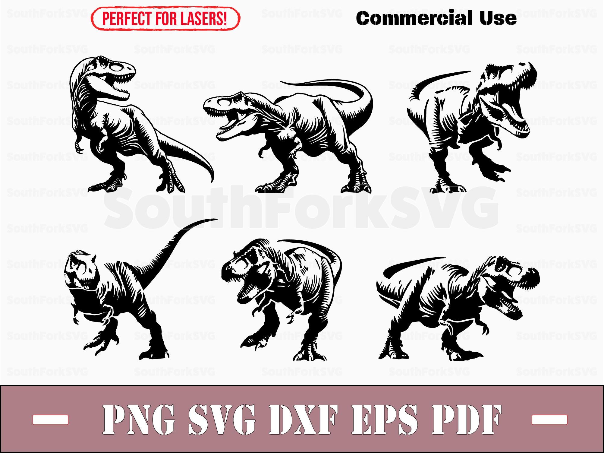 Trex Tyrannosaurus Rex Bundle Svg Png Dxf Eps Pdf | Vector Graphic ...