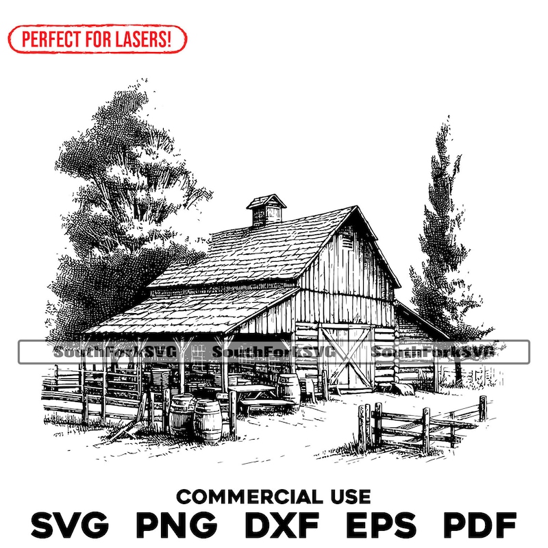 Rustic Ranch House Svg - Etsy