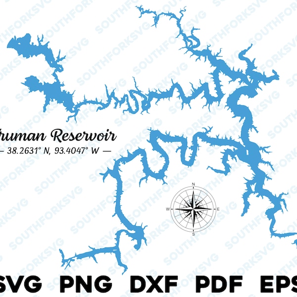 Truman Lake Svg - Etsy