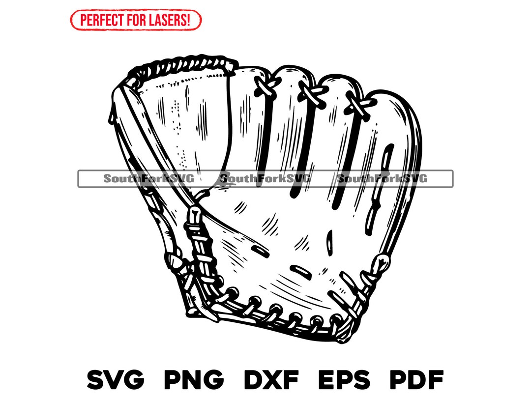 Baseball Glove Mitt Design | Svg Png Dxf Eps Pdf | Vector Graphic ...