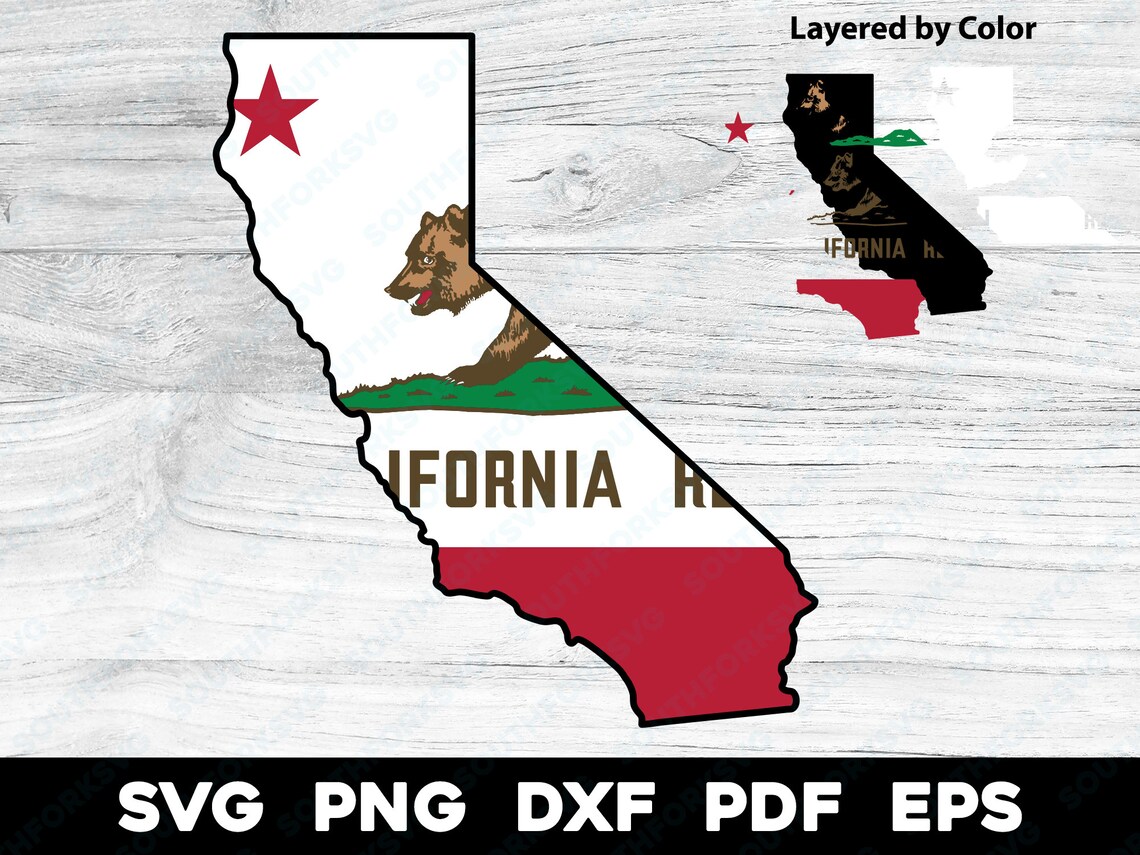 California State Shape Flag 2 | Svg Png Dxf Eps Pdf | Vector Graphic ...