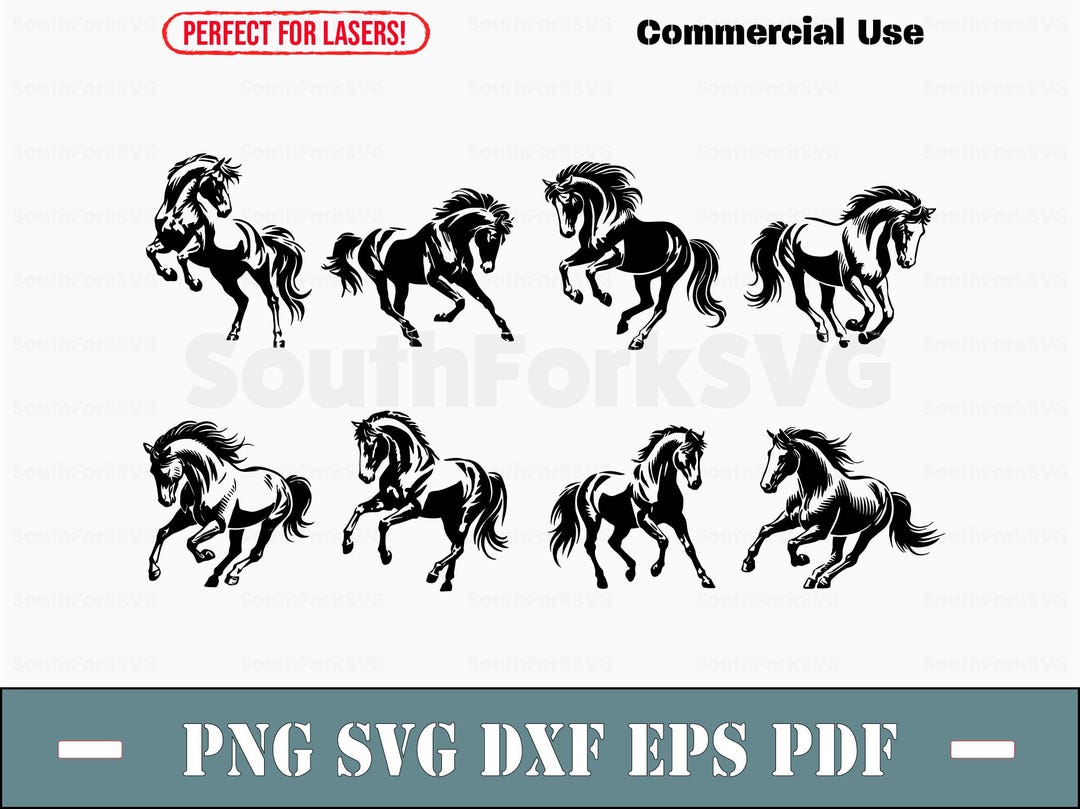 Horse SVG Bundle Svg Png Dxf Pdf Eps | Vector Graphic Design Cut Print ...