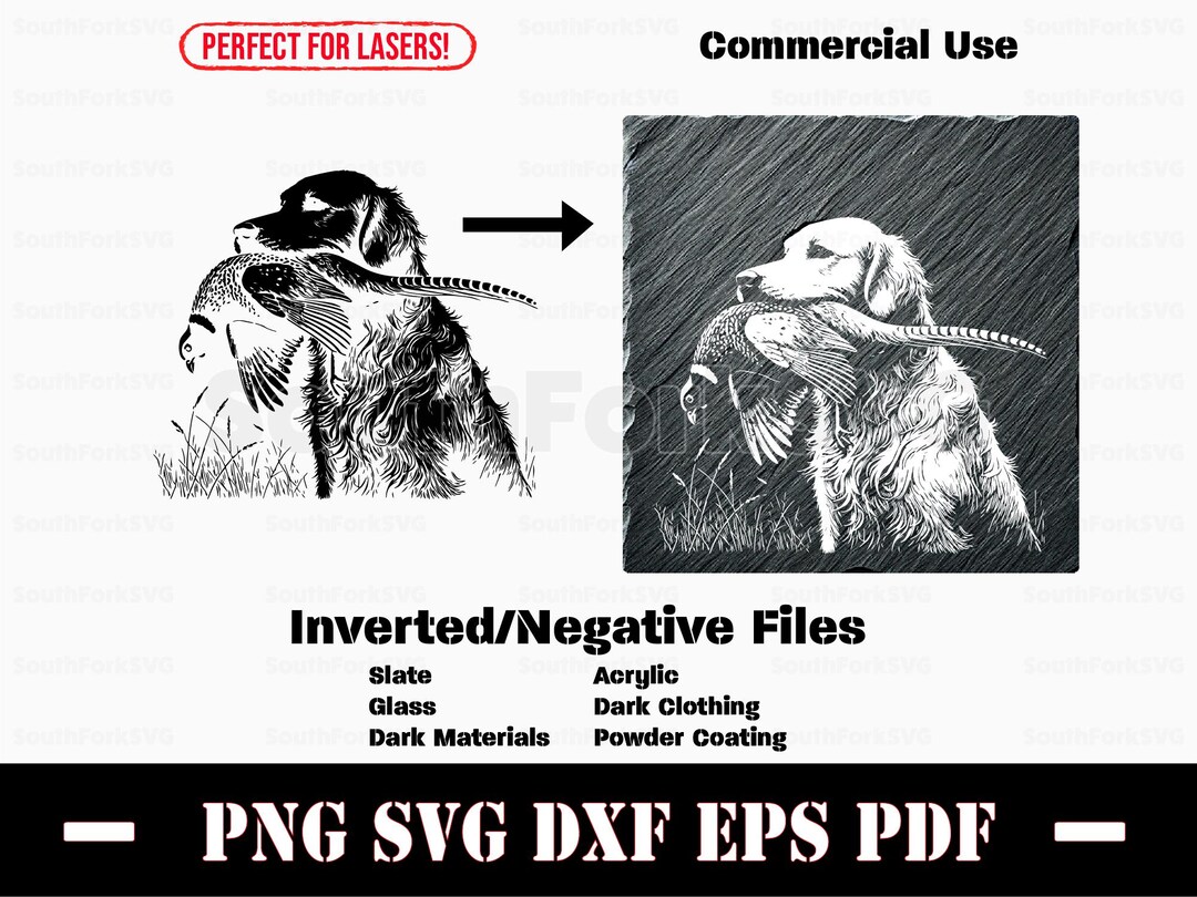 Inverted Golden Retriever Pheasant Svg Png Dxf Eps Pdf Vector Graphic ...