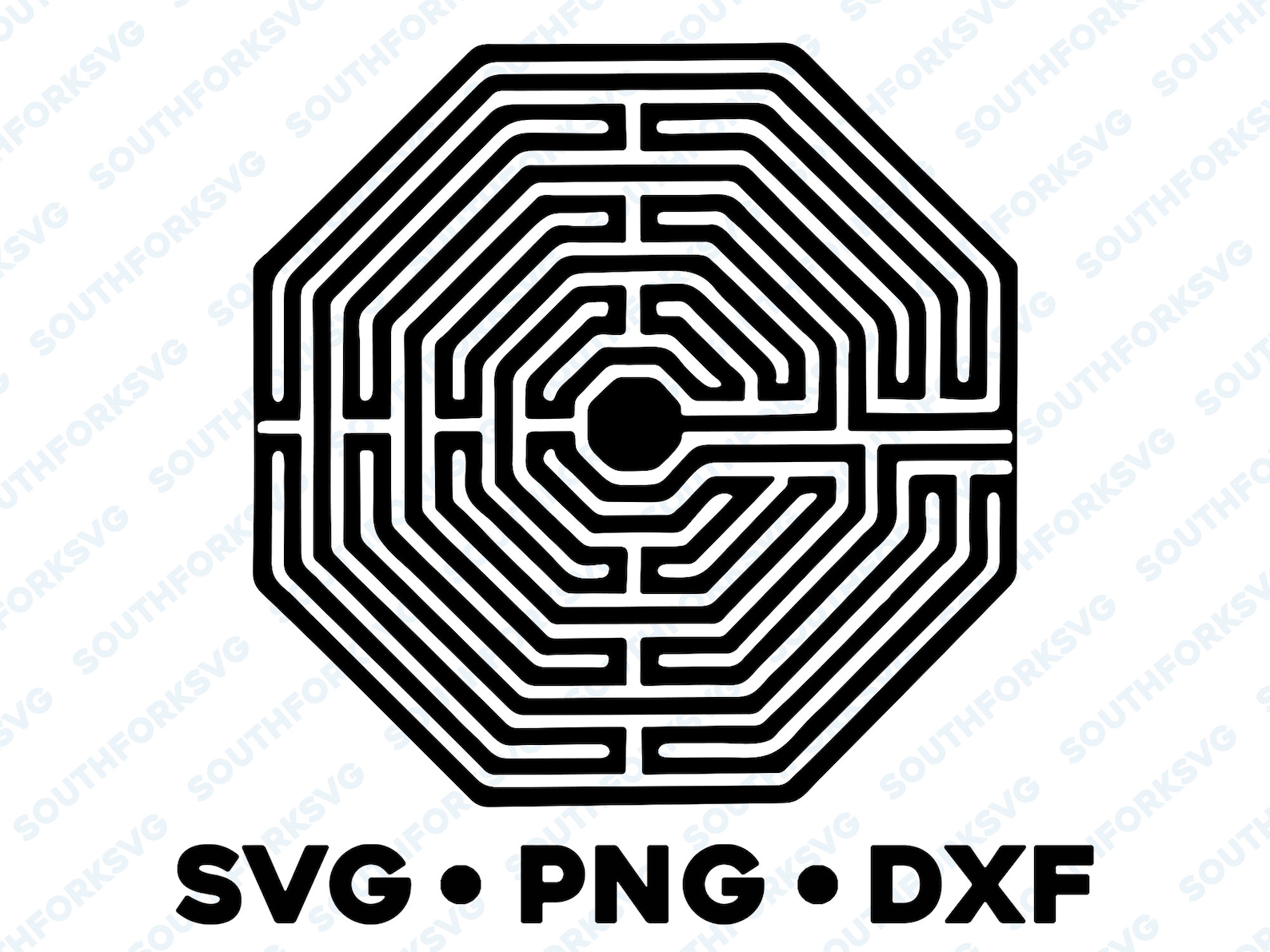 Octagonal Maze Labyrinth SVG PNG DXF Puzzle Symbol Games | Etsy