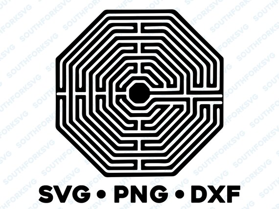 Octagonal Maze Labyrinth SVG PNG DXF Puzzle Symbol Games | Etsy