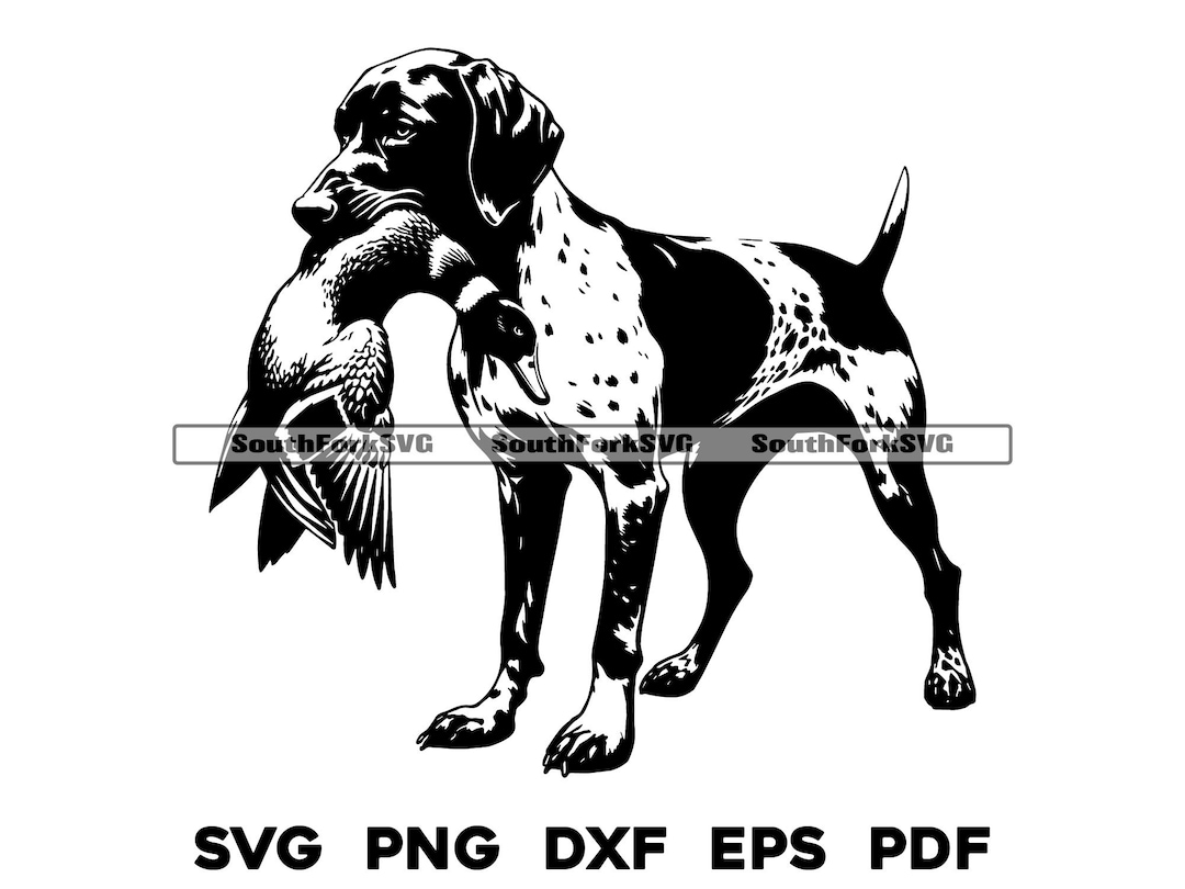 German Shorthaired Pointer Duck Hunting Dog | Svg Png Dxf Eps Pdf ...