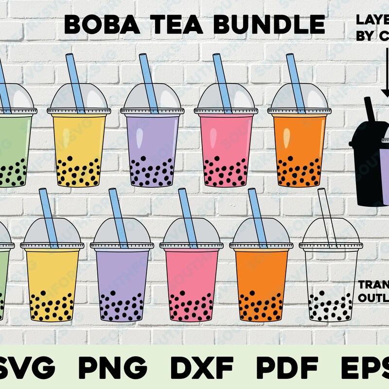 Boba Tea Clip Art - Etsy