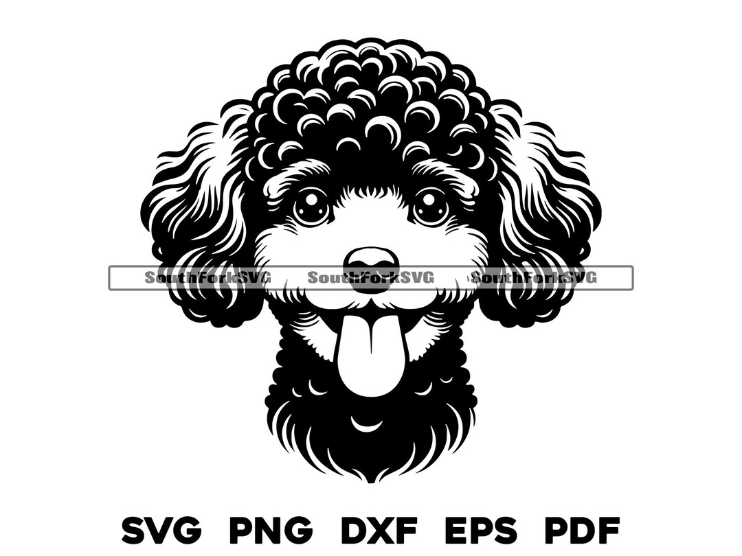 Toy Poodle Dog Head Design | Svg Png Dxf Eps Pdf | Vector Graphic Cut ...