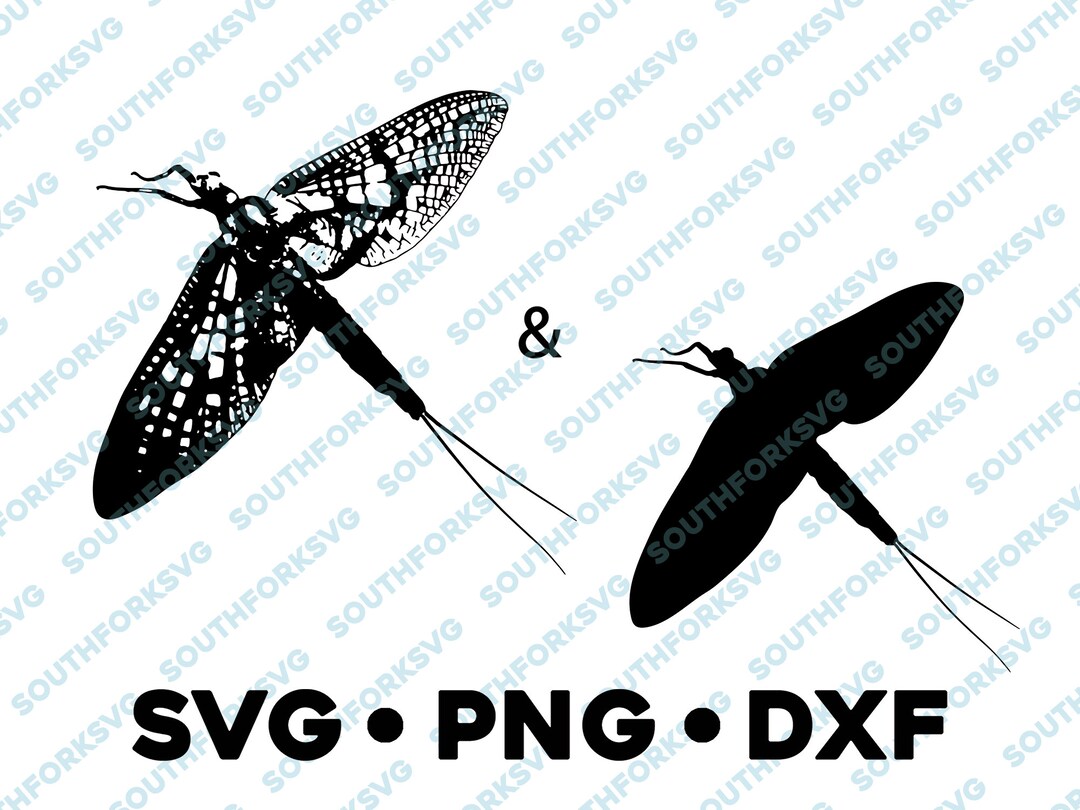Mayfly SVG PNG DXF Vector Transparent Cameo Silhouette Cut File Saying ...