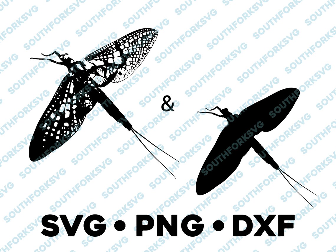 Mayfly SVG PNG DXF Vector Transparent Cricut Cameo Silhouette - Etsy